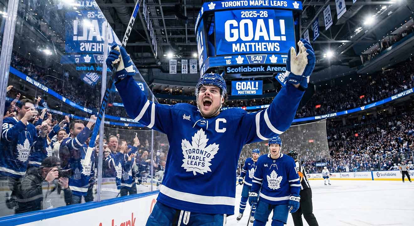 toronto-maple-leafs-auston-matthews-goal-celebration - NHL Trade Rumors